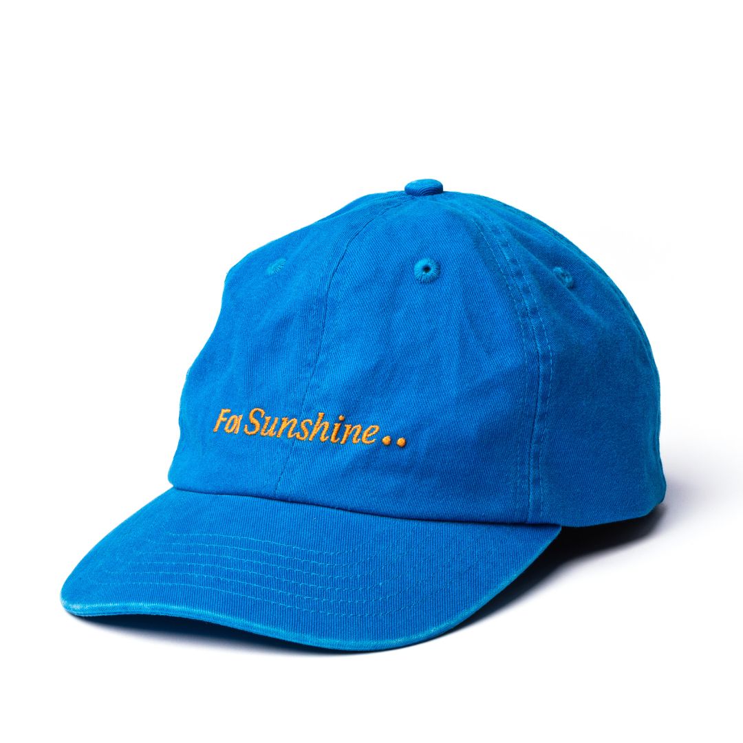 For Sunshine Blue Cotton Cap – Stylish Sun Protection